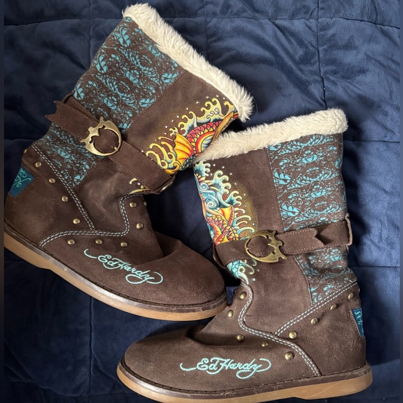 Ed Hardy | Shoes | Vintage Ed Hardy Womens Mermaid Boots Not Included ...